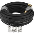 Compressed Air Line,15M Flexible Rubber Pneumatic Air Line Hose With 5 ...