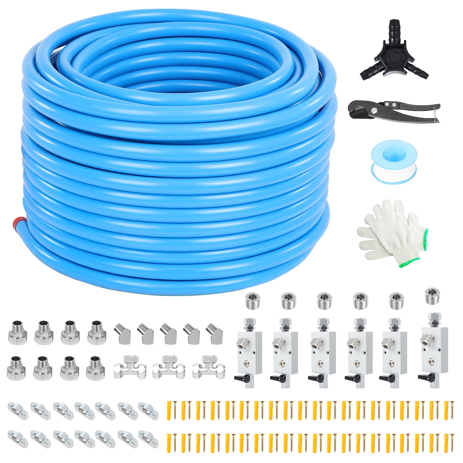 Compressed Air Line Kit 1/2” x200FT, Shop Air Line Kit, Shop Air ...
