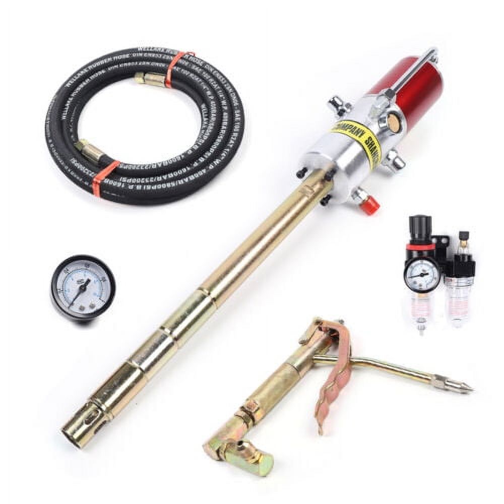Compressed Air Operated Grease Butter Pump & Pressure Gauge Pneumatic ...