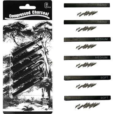 Willow Charcoal Sticks, 10PCS Willow Charcoal Pencils for Artists ...