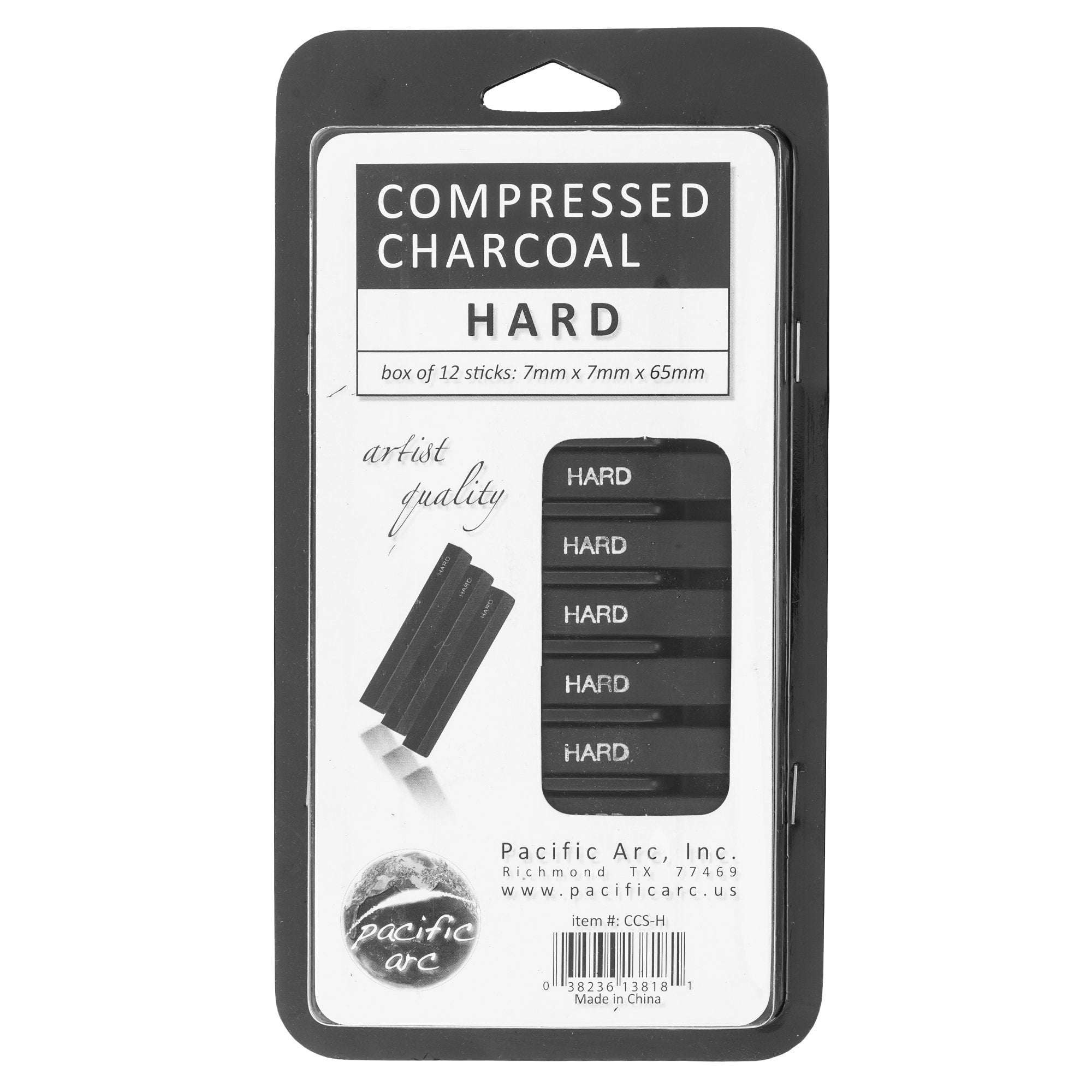 Compressed Charcoal Sticks Soft 12 Pack for Drawing, Sketching, and ...