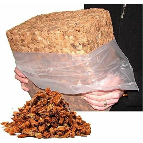 Compressed Coconut Husk Chips 9lbs - Expandable Substrate Block, Coco ...