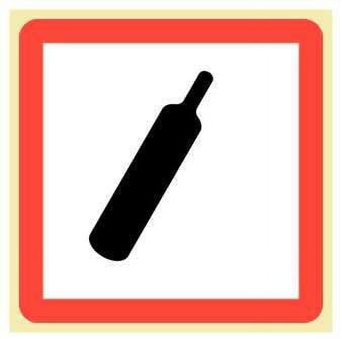 Compressed Gas Hazard-Safety Labels (GHS Pictogram Symbol), 1" X 1 ...