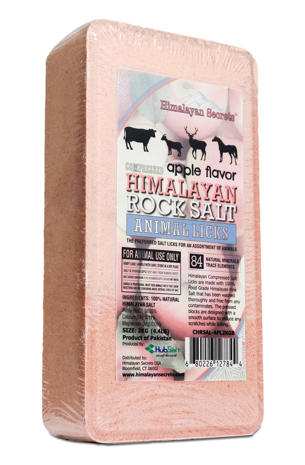 Himalayan Secrets' Compressed Rock Salt Animal Lick, Apple Flavor, 4.4 ...