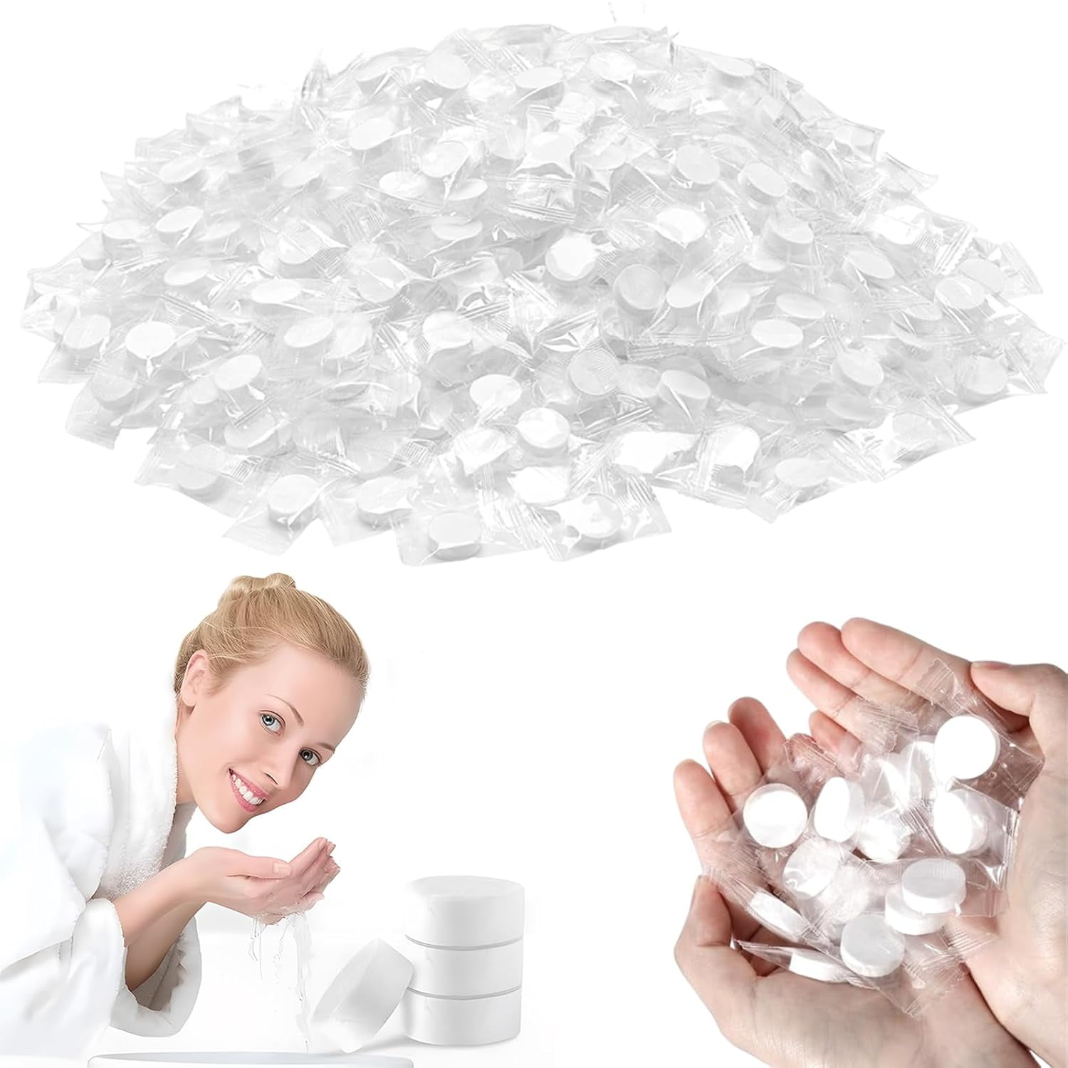 Compressed Towel Tablets - 142% Pure Cotton, Mini Compressed Towel ...