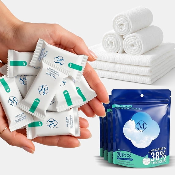 Compressed Towel Tablets 80 Count, Disposable Washcloths Travel ...
