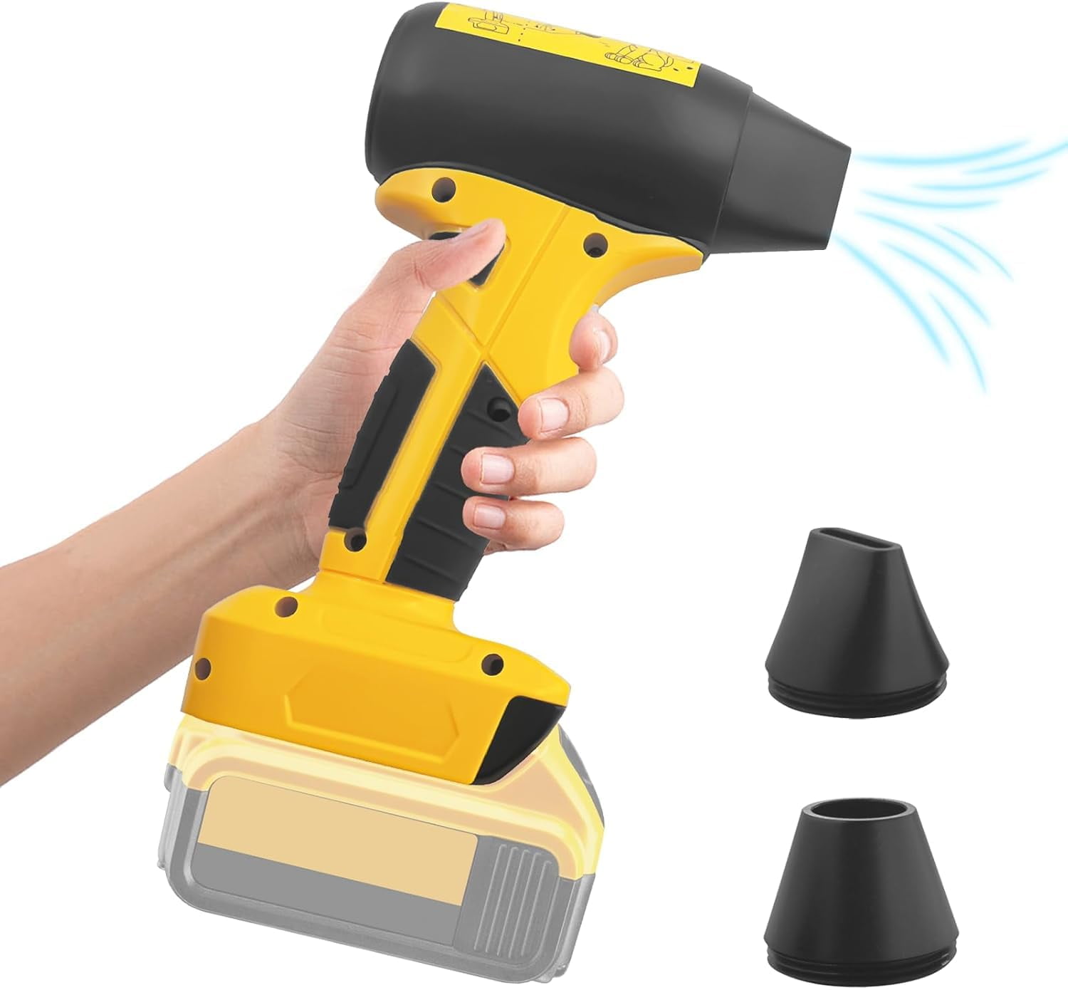 Compressed Turbo Blower for Dewalt 20V Battery, Jet Fan 4-Speed Max ...