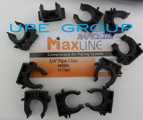 Compressed air 3/4" TUBING PIPING CLIPS CLAMPS (10 pack) M8065 ...