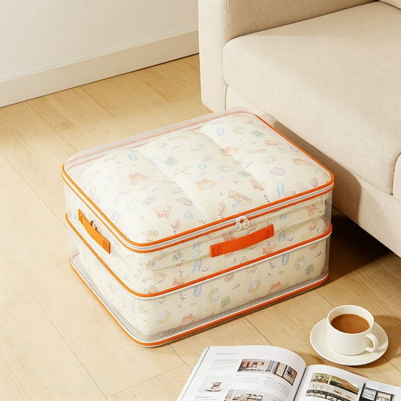 Compressible Clear Grid Storage Bag with Handles, Waterproof ...