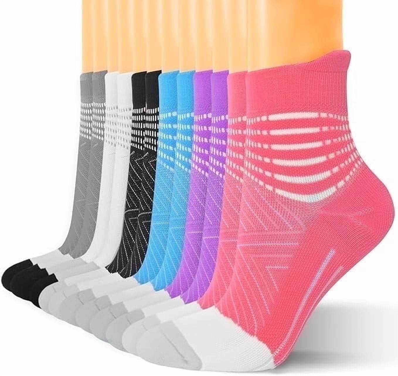 Compression Ankle Support Socks Women - Coolmax Wicking, Cushioned ...