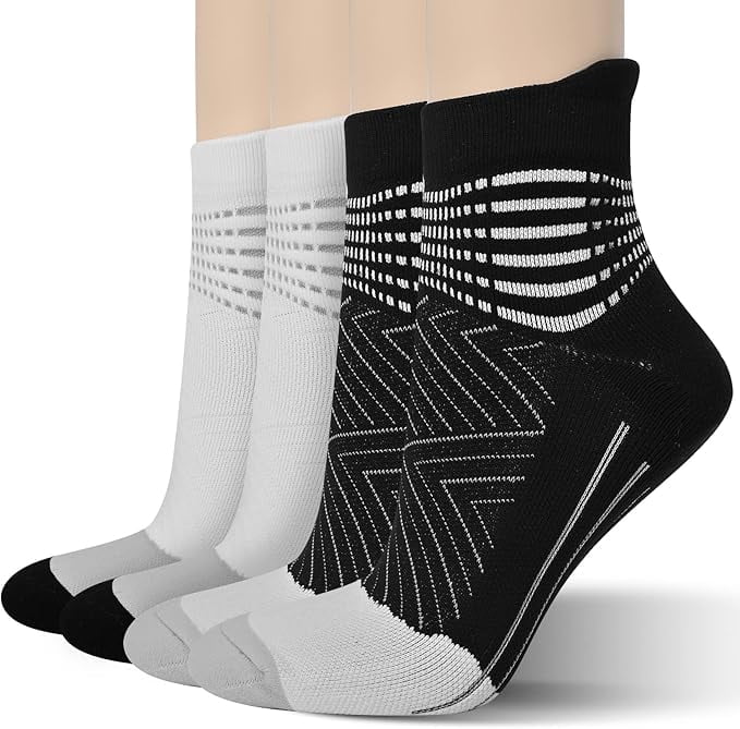 Compression Ankle Support Socks Women - Coolmax Wicking, Cushioned ...
