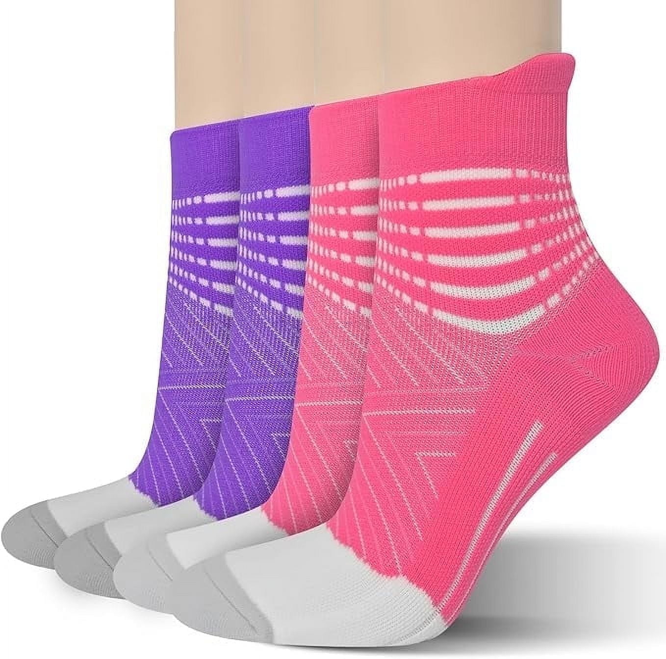 Compression Ankle Support Socks Women - Coolmax Wicking, Cushioned ...