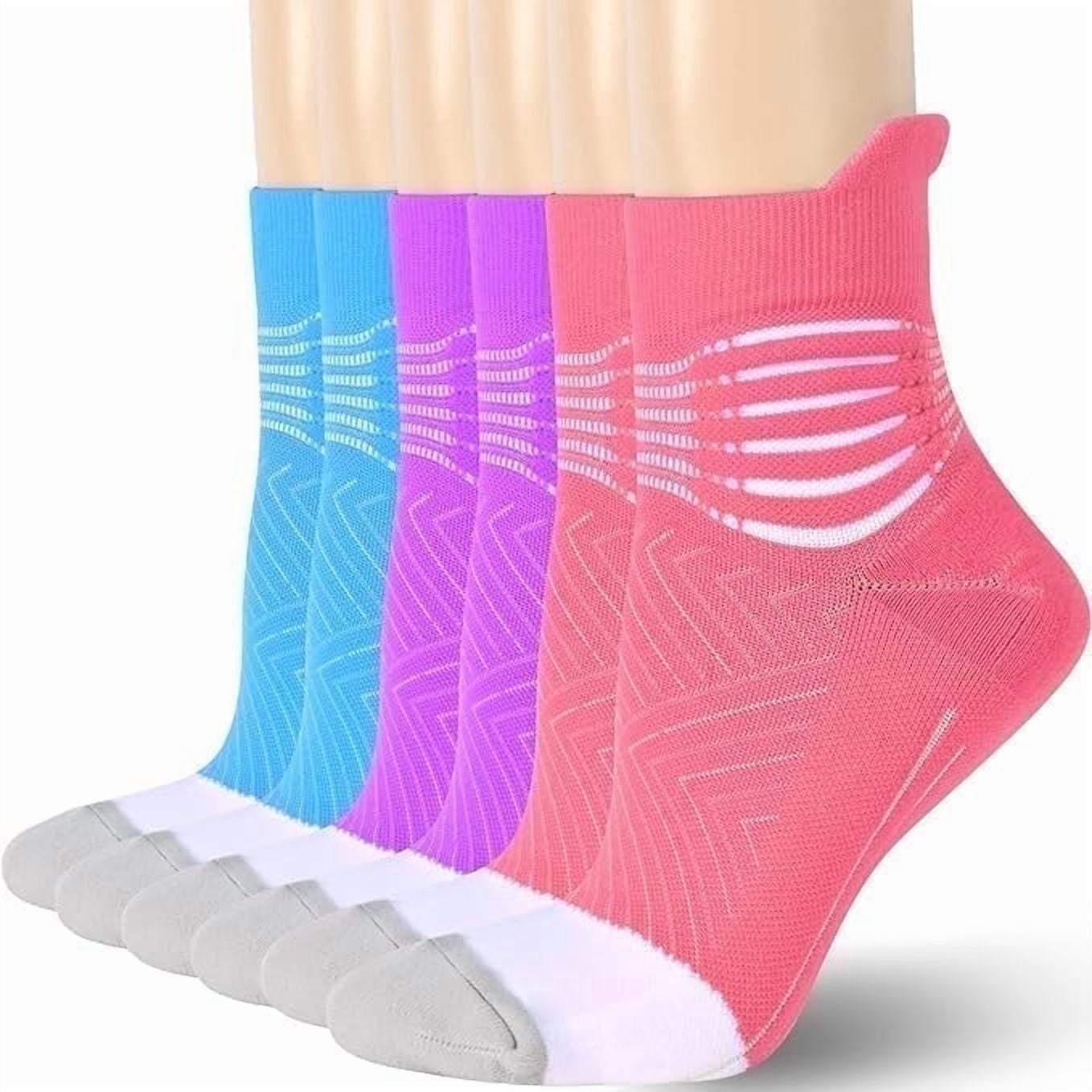 Compression Ankle Support Socks Women - Coolmax Wicking, Cushioned ...