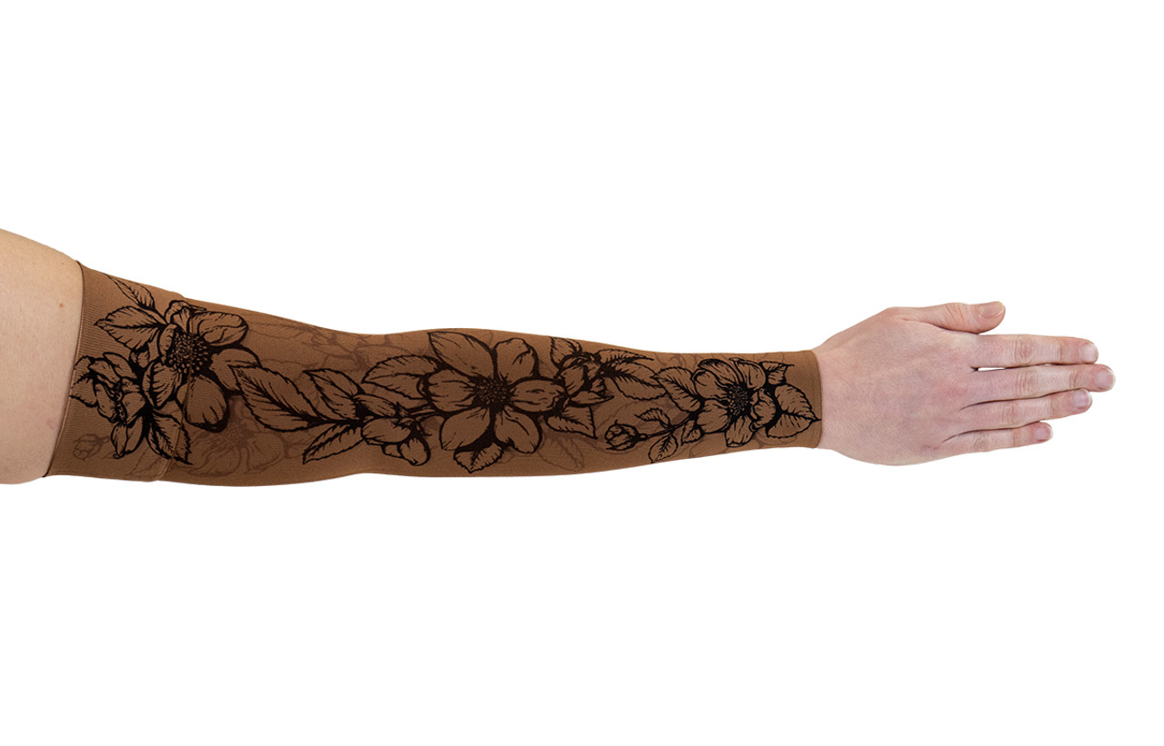 Compression Arm Sleeve for Women - Carolina Mocha - 30-40mmHg - Short ...