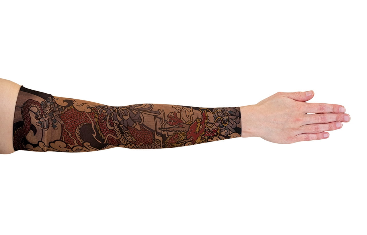 Compression Arm Sleeve for Women - Dragon Lair Mocha - 30-40mmHg ...