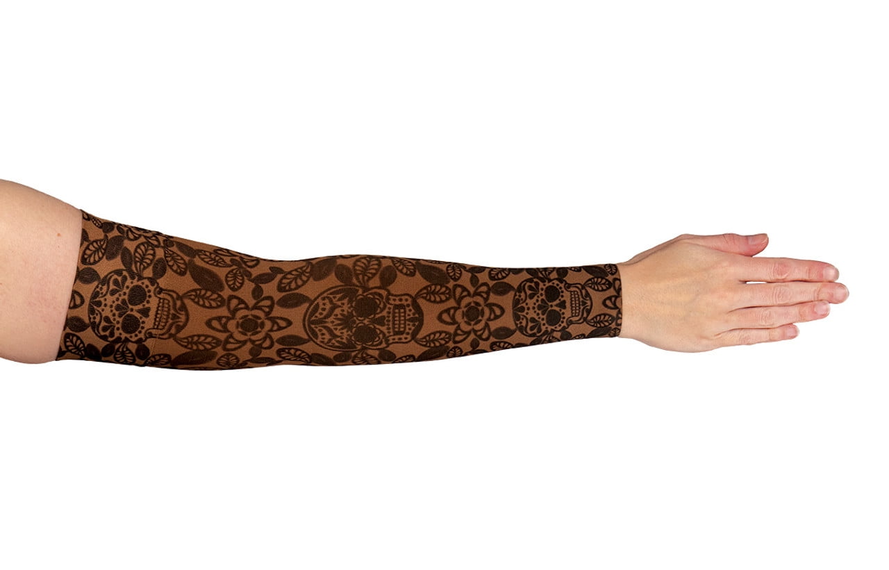 Compression Arm Sleeve for Women - Macabre Mocha - 20-30mmHg - Long ...