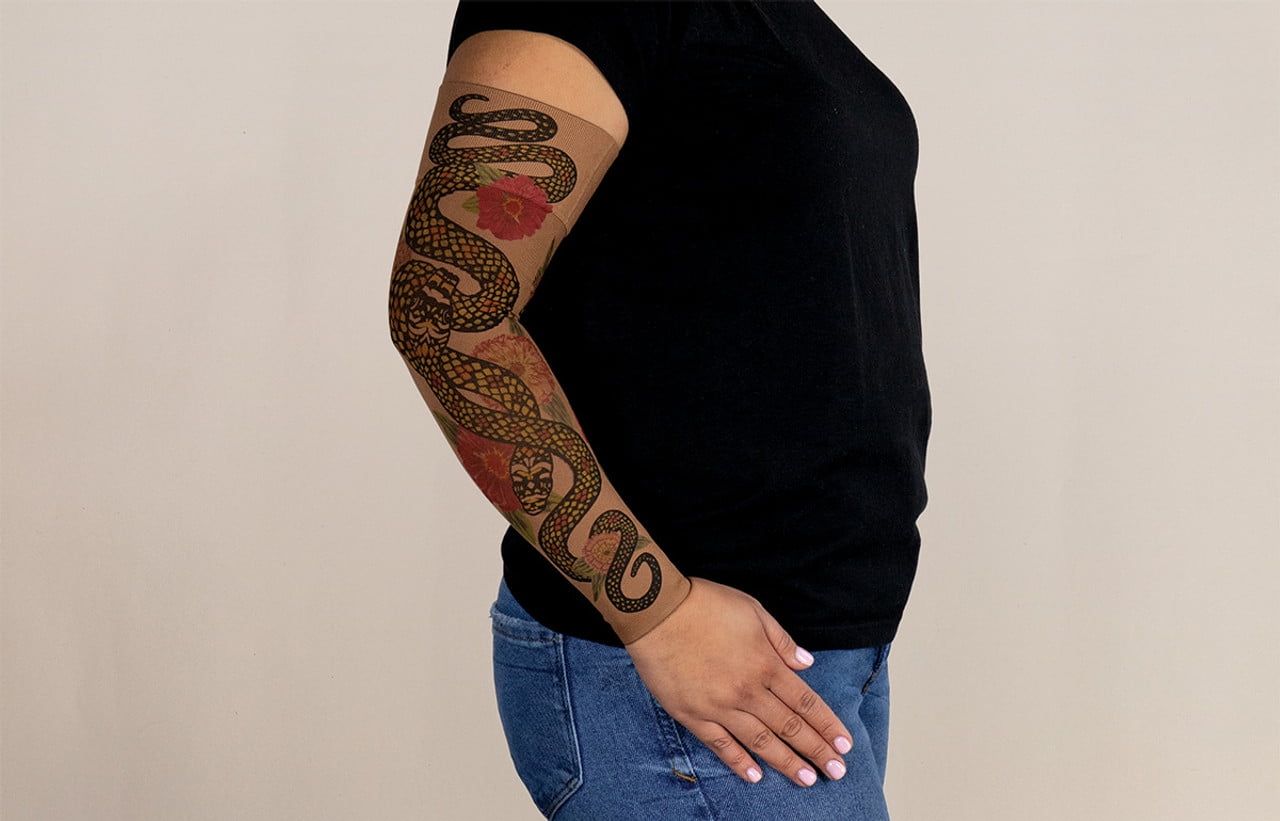 Compression Arm Sleeve for Women - Charm Mocha - 30-40mmHg - Long ...