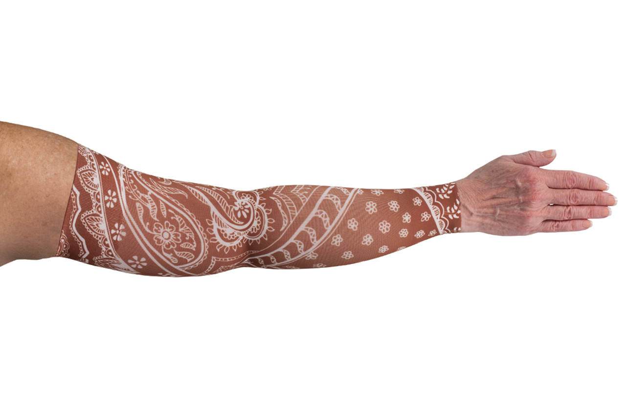 Compression Arm Sleeve for Women - Daisy Dark - 30-40mmHg - Long ...