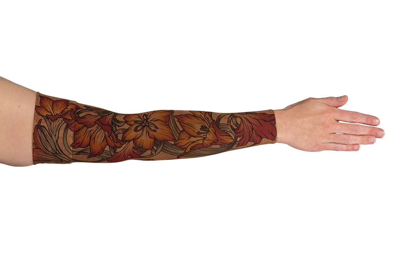 Compression Arm Sleeve for Women - Lily Mocha - 30-40mmHg - Long ...