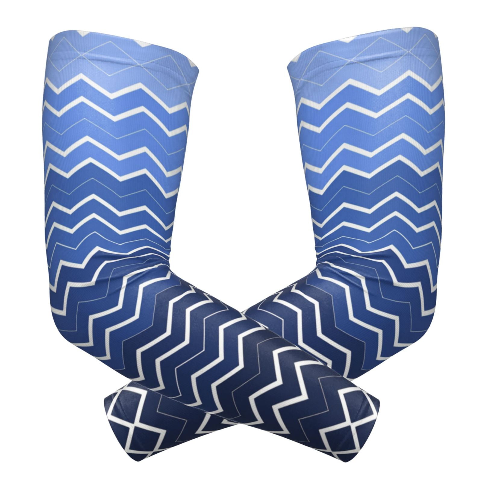 Compression Arm Sleeves Cooling For Men Women Gradient Blue Patttern ...