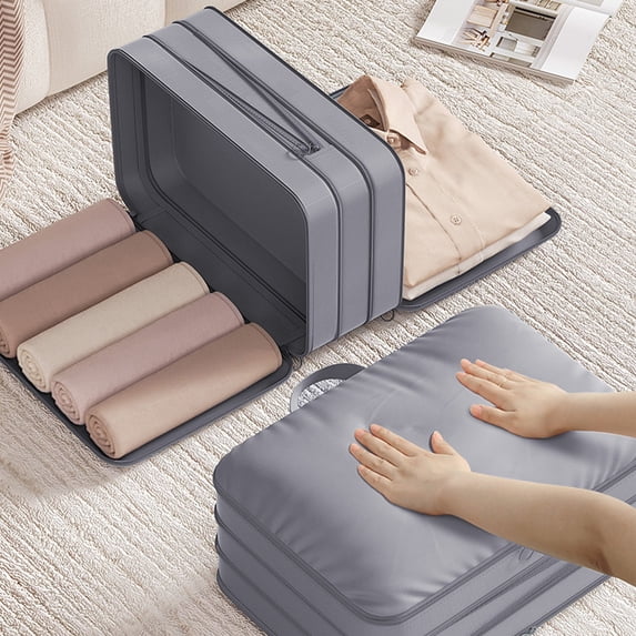 Compression Bag Travel Organizer, Portable Clothes Storage, Split ...