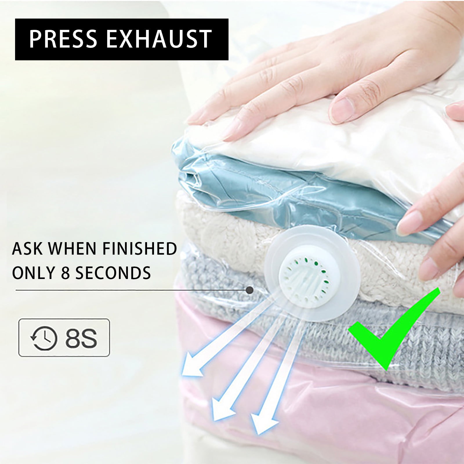 Compression Bags for Travel, Luggage Vacuum Pump Bags, Vacuum Bags for ...