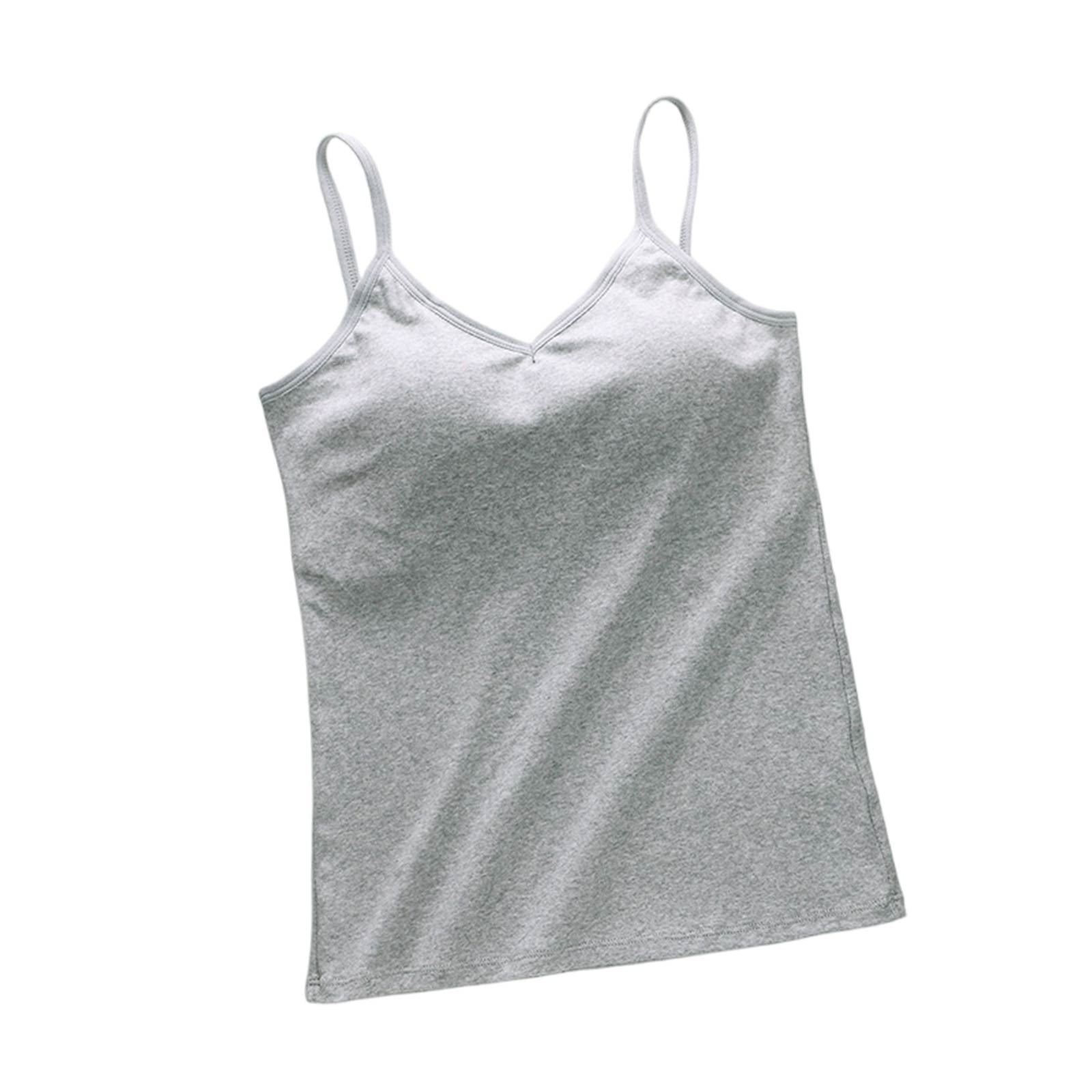 Fitted Camisoles With Built-In Bra, Blouses For Women Dressy Casual ...