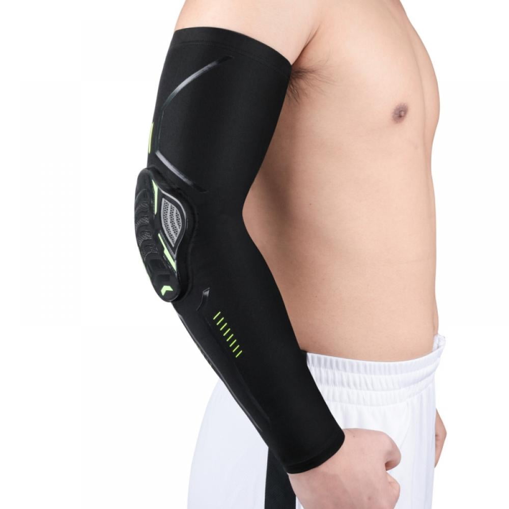 Compression Elbow Sleeve, Padded Arm Forearm Guard, Protective Support ...