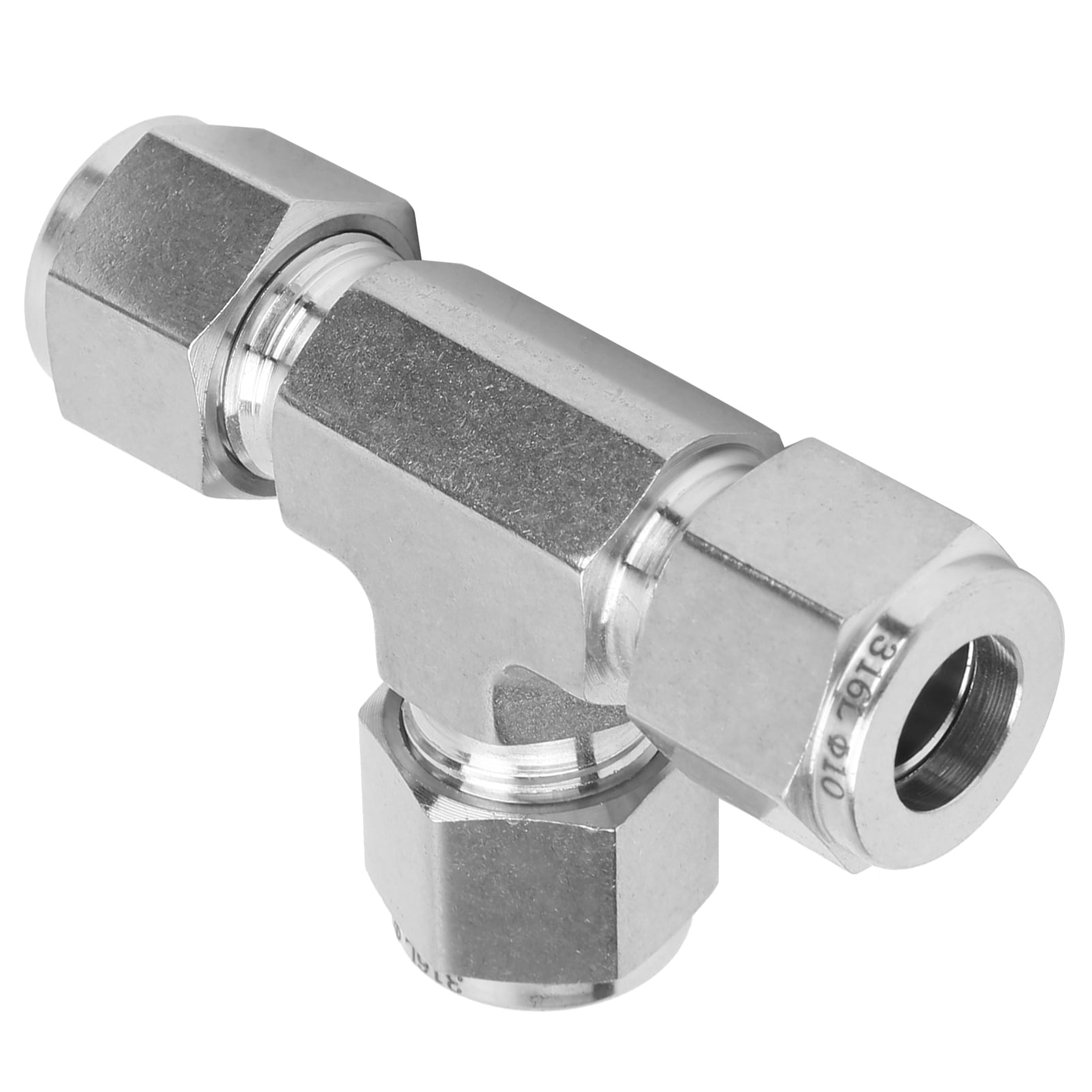 Compression Ferrule Connector Tee Equal Diameter 316 Stainless Steel ...