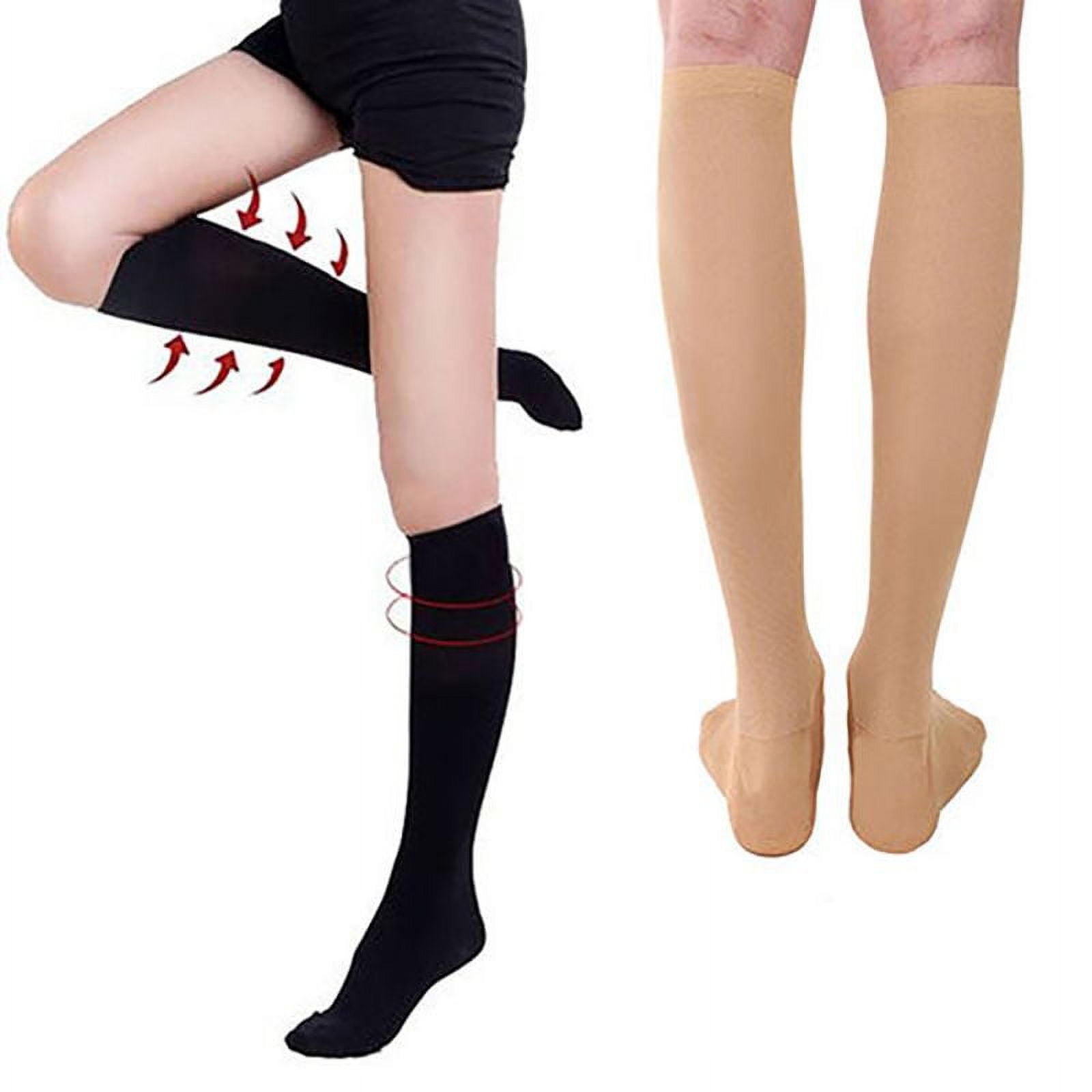 Compression Knee Highs Socks Women & Men - Nursing,Hiking,Travel ...