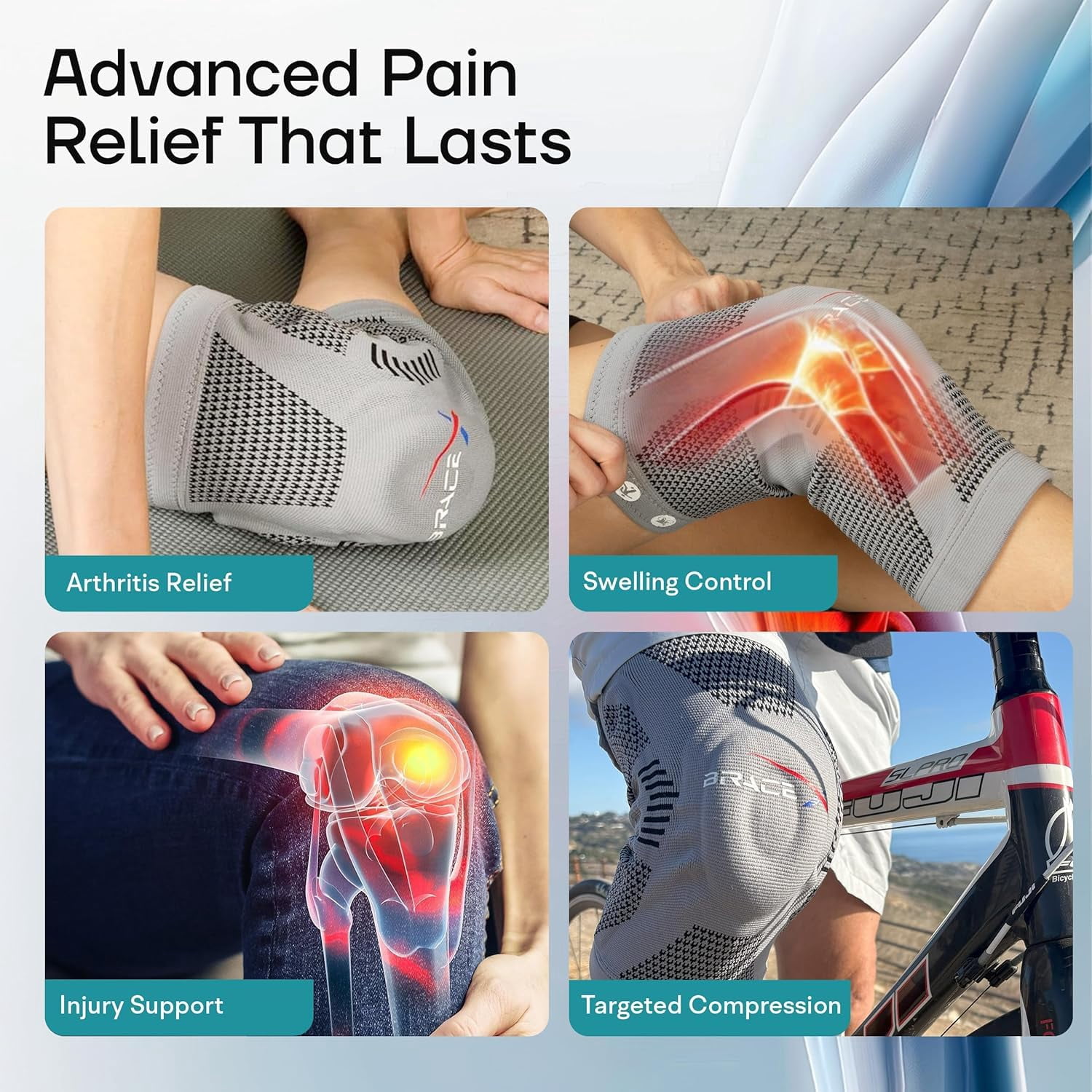 Compression Knee Sleeve for Men and Women | Patellar Stabilizing Knee ...