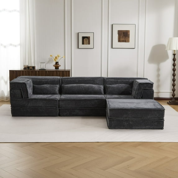 Compression Mahjong Sofa,Convertible Floor Sofa Bed,DIY Boneless Modular Sectional Sofa,No ...