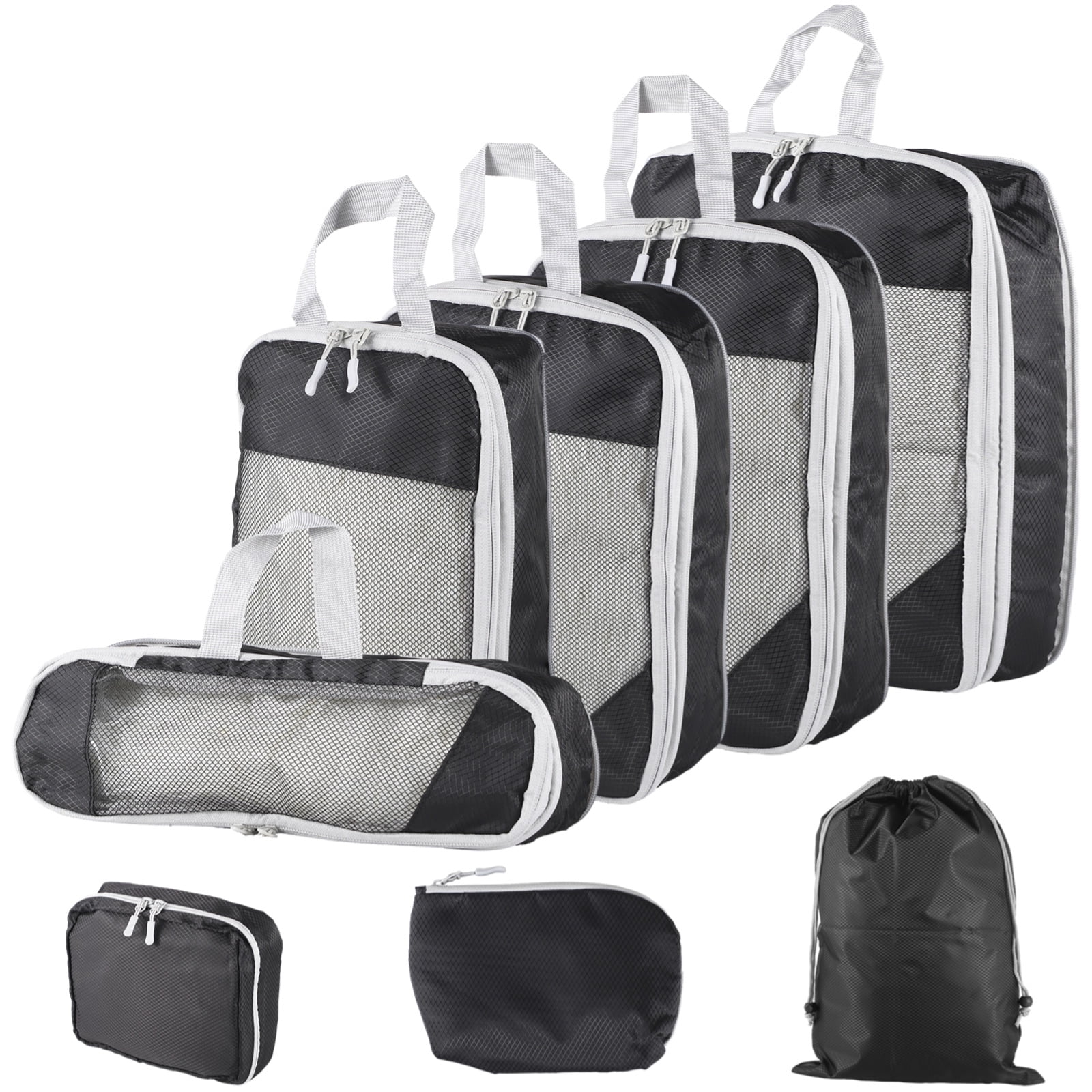 Compression Packaging Cube Set, 8-Piece Travel Storage Bags, Packing ...
