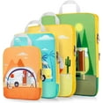 Compression Packing Cubes, 4 count Expandable Storage Travel Luggage ...