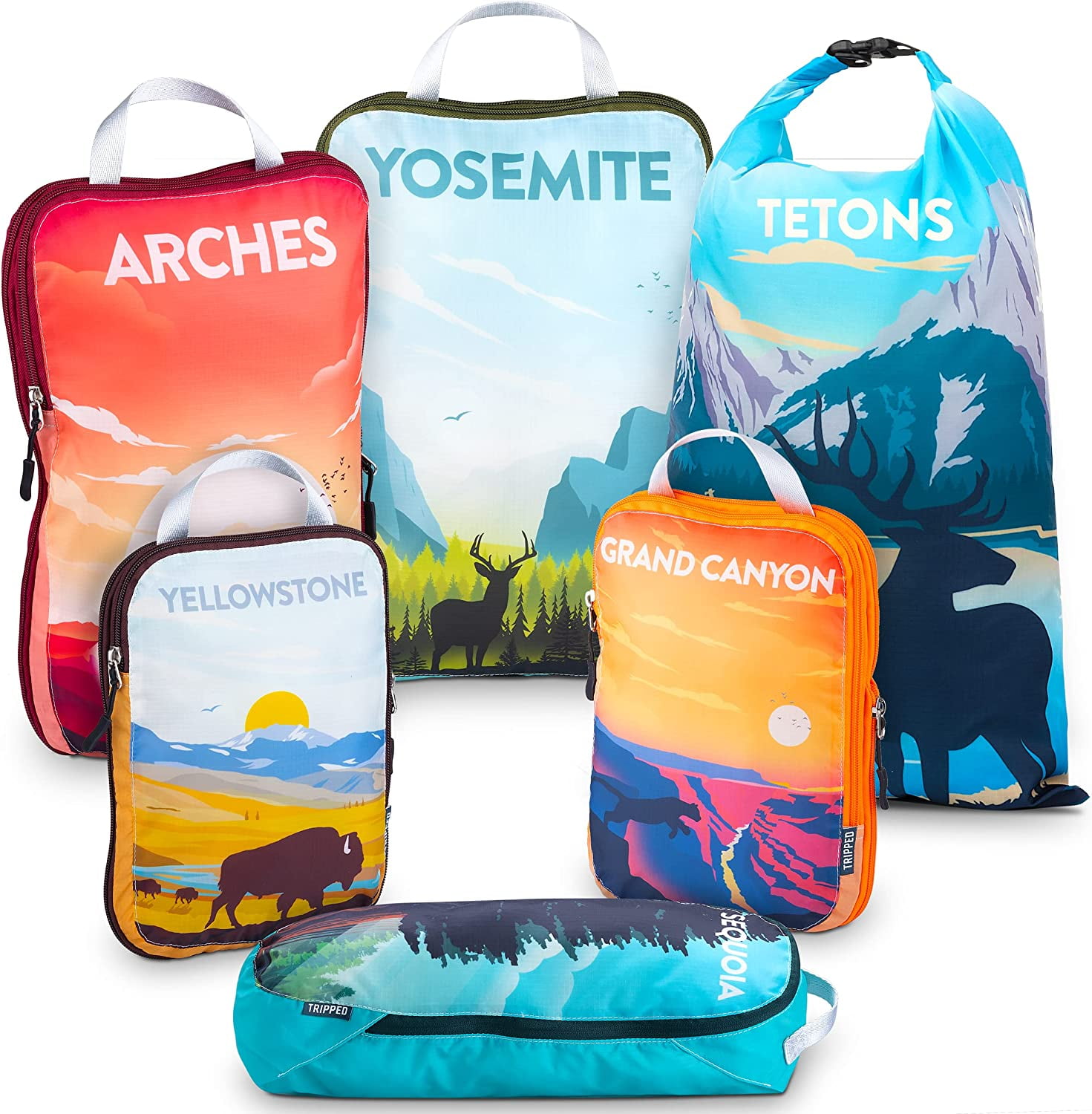 Free Shipping! Compression Packing Cubes, Organizers for Travel ...