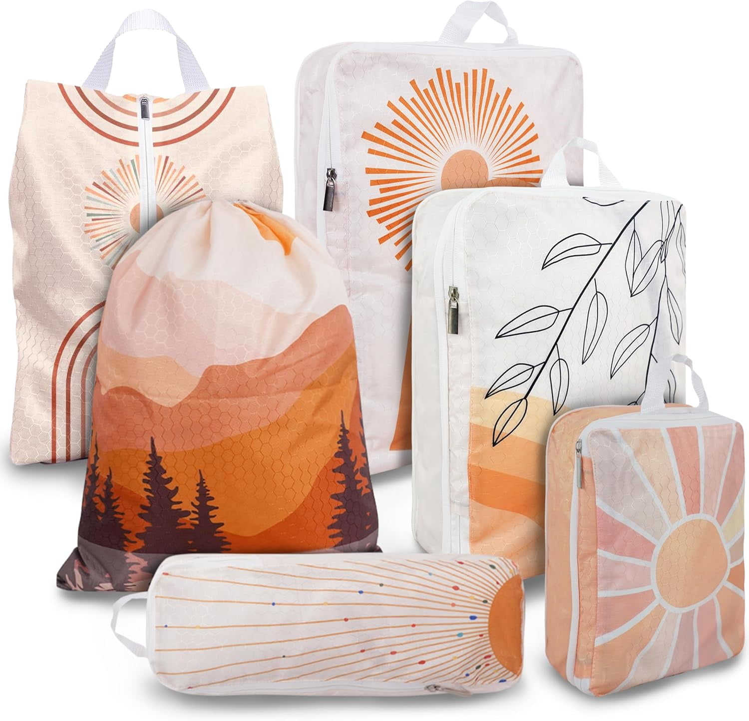 Compression Packing Cubes for Suitcases, 6 Set Travel Luggage Organizer ...