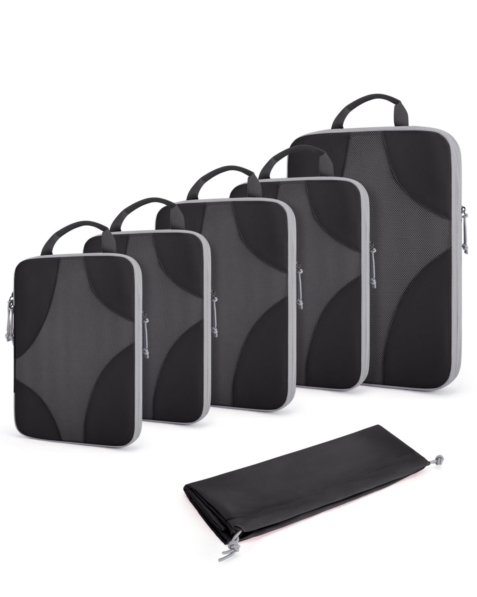 Compression Packing Cubes for Travel, Compressible Luggage Organizer ...