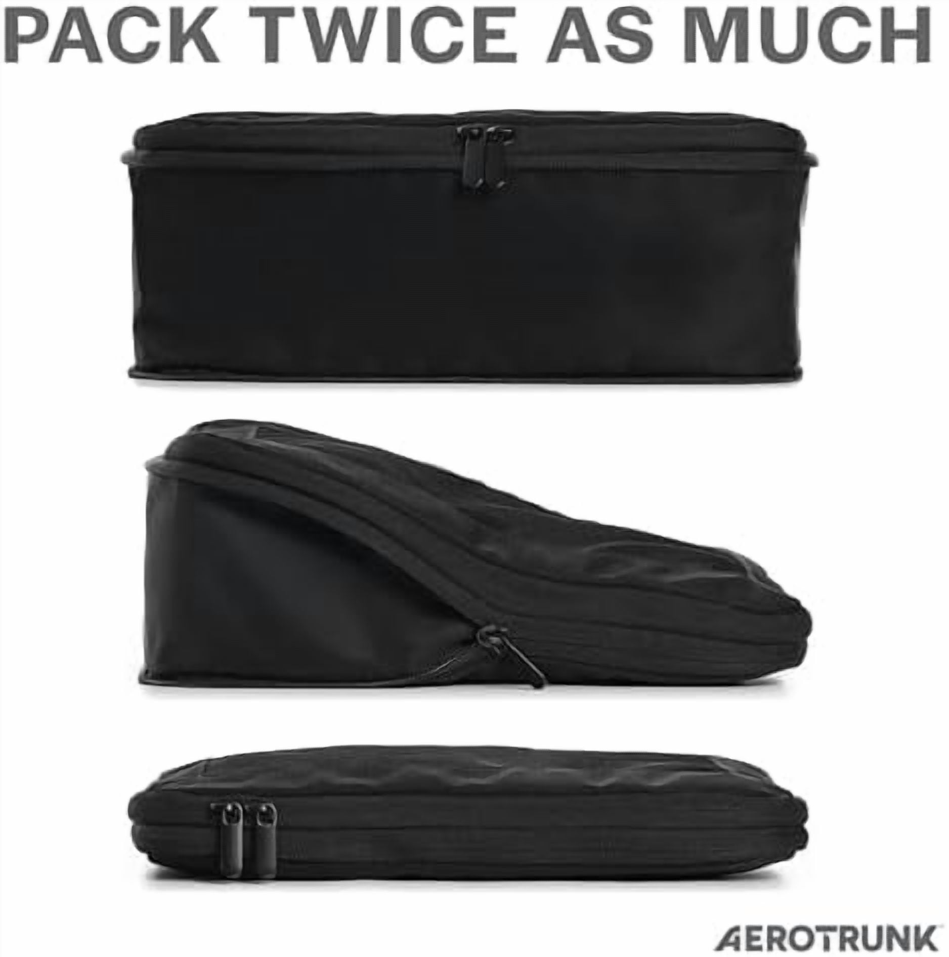Compression Packing Cubes for Travel - Luggage Organizer Bags - Double ...