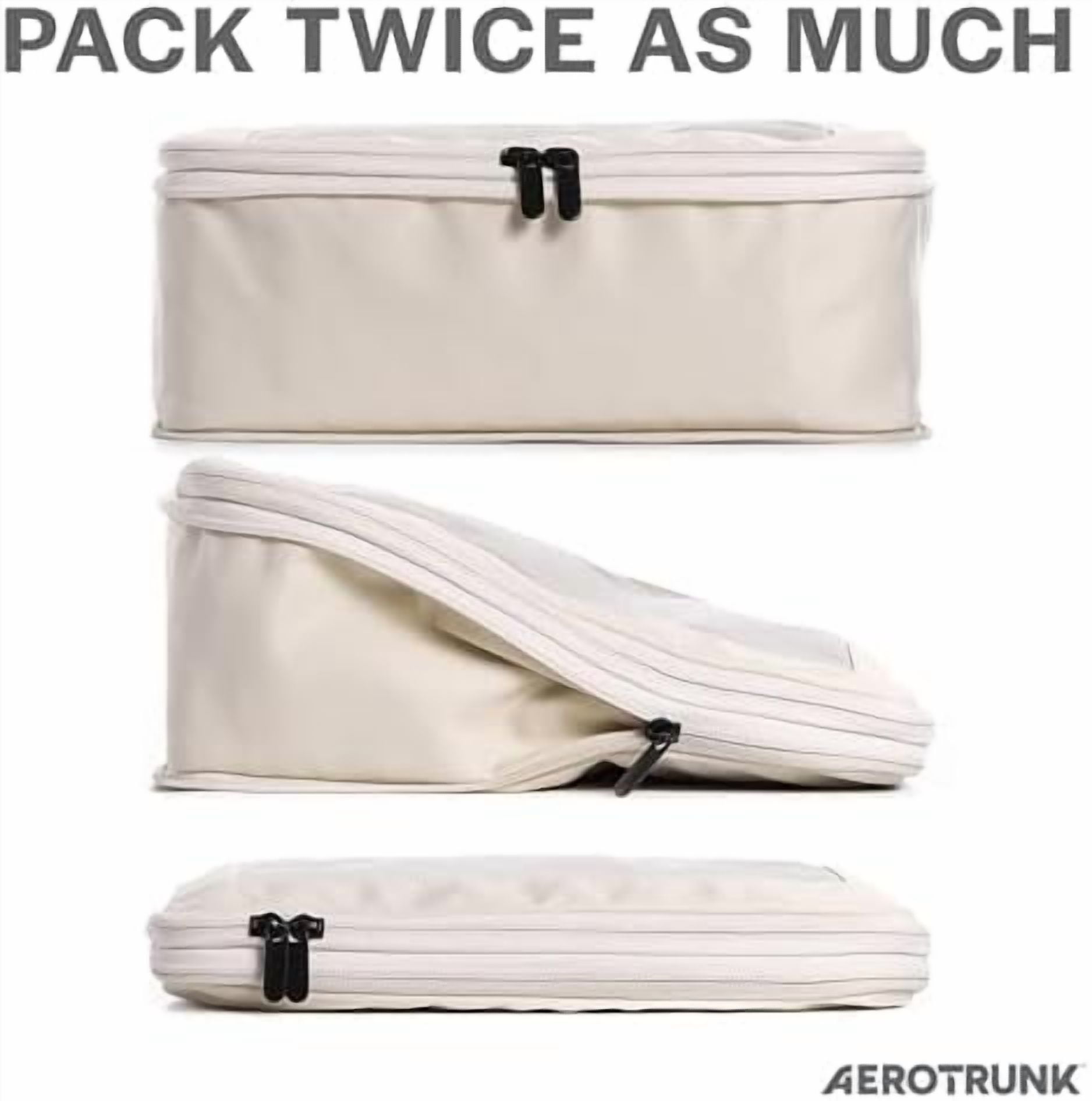 Compression Packing Cubes for Travel - Luggage Organizer Bags - Double ...
