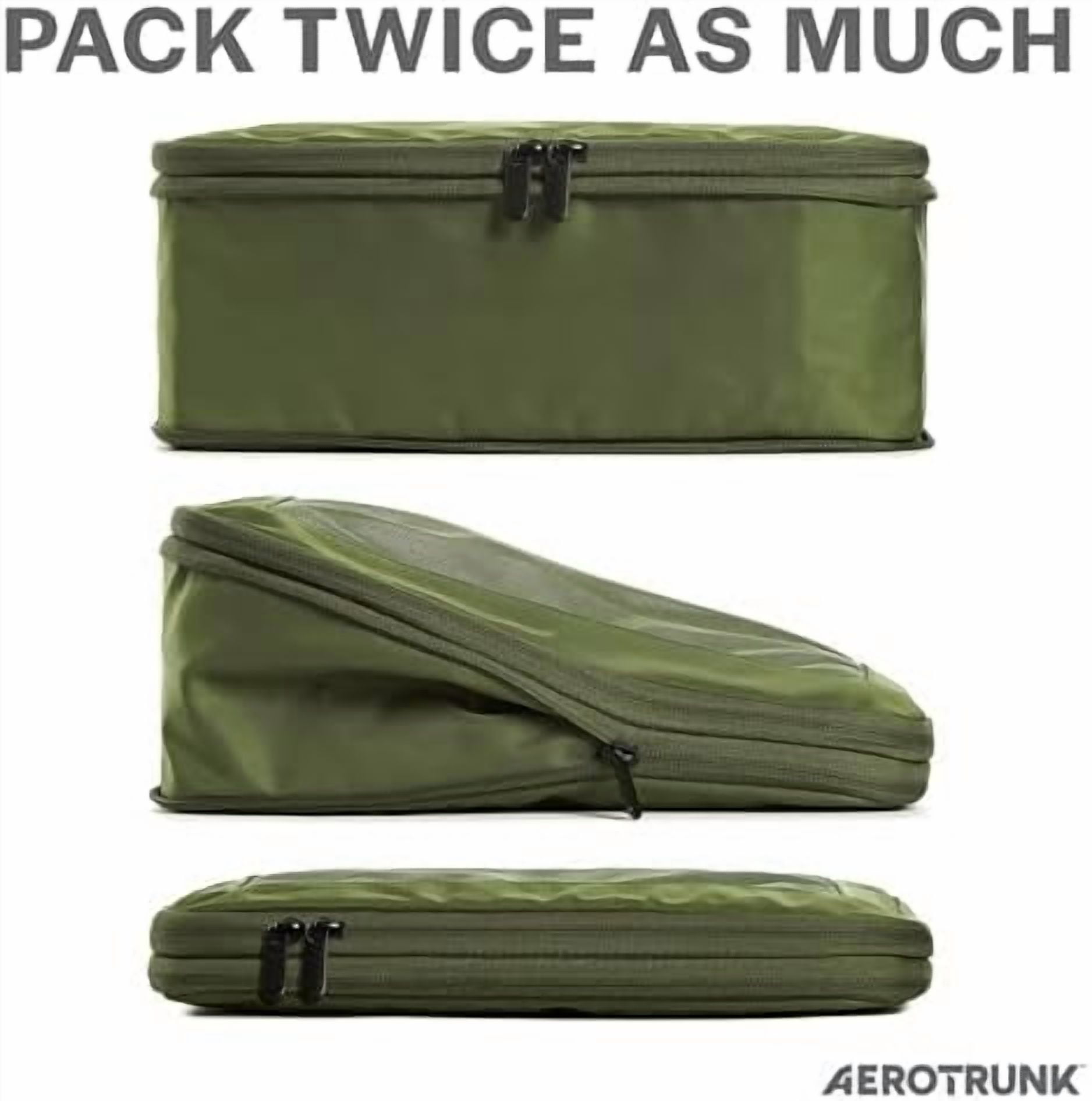 Compression Packing Cubes for Travel - Luggage Organizer Bags - Double ...