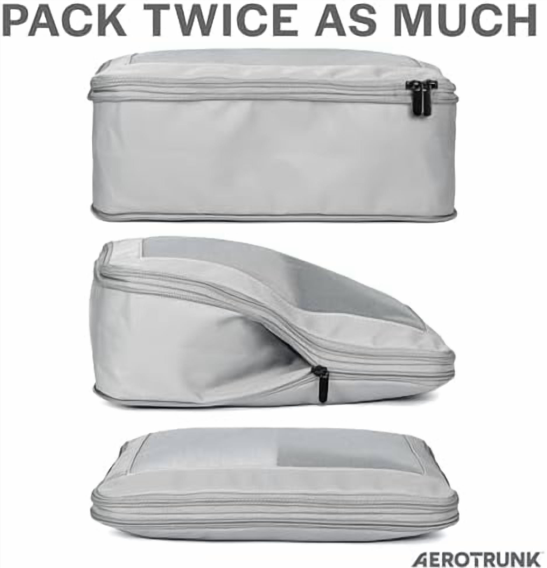 Compression Packing Cubes for Travel - Luggage Organizer Bags - Double ...