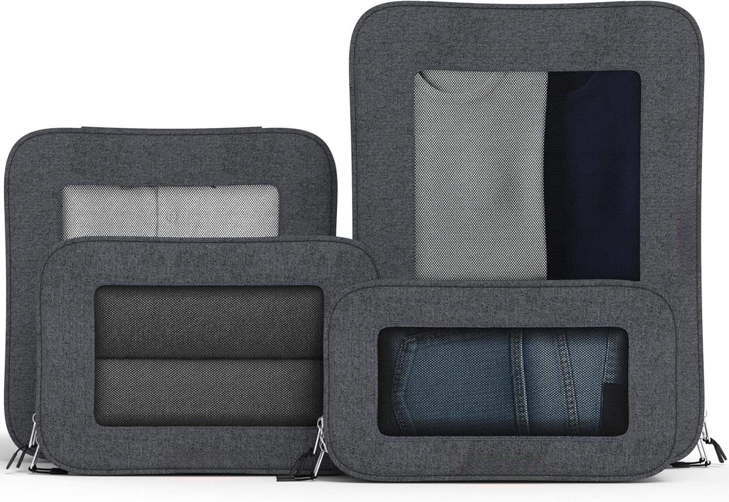 Compression Packing Cubes for Travel - Luggage Organizers with Double ...