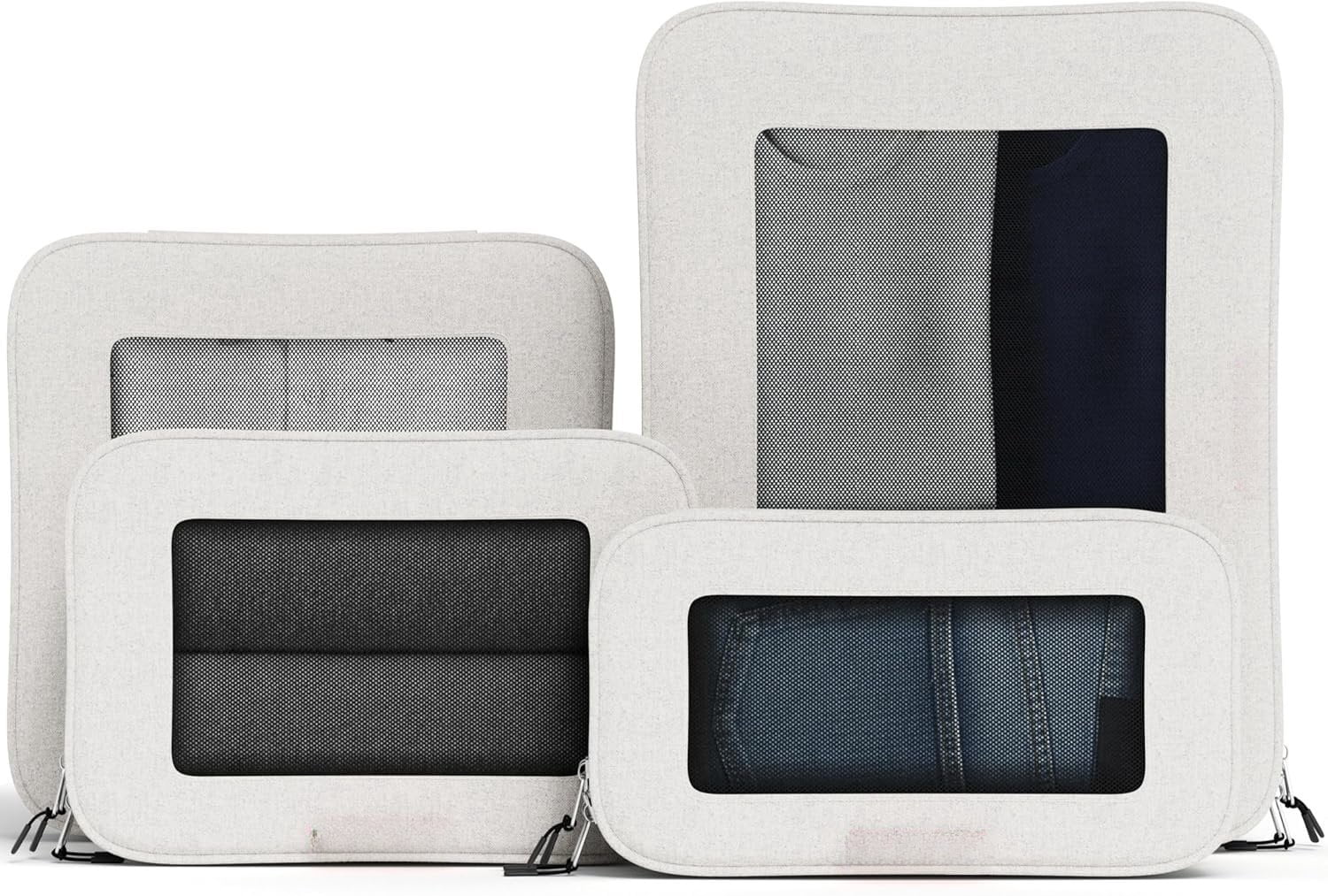 Compression Packing Cubes for Travel - Luggage Organizers with Double ...