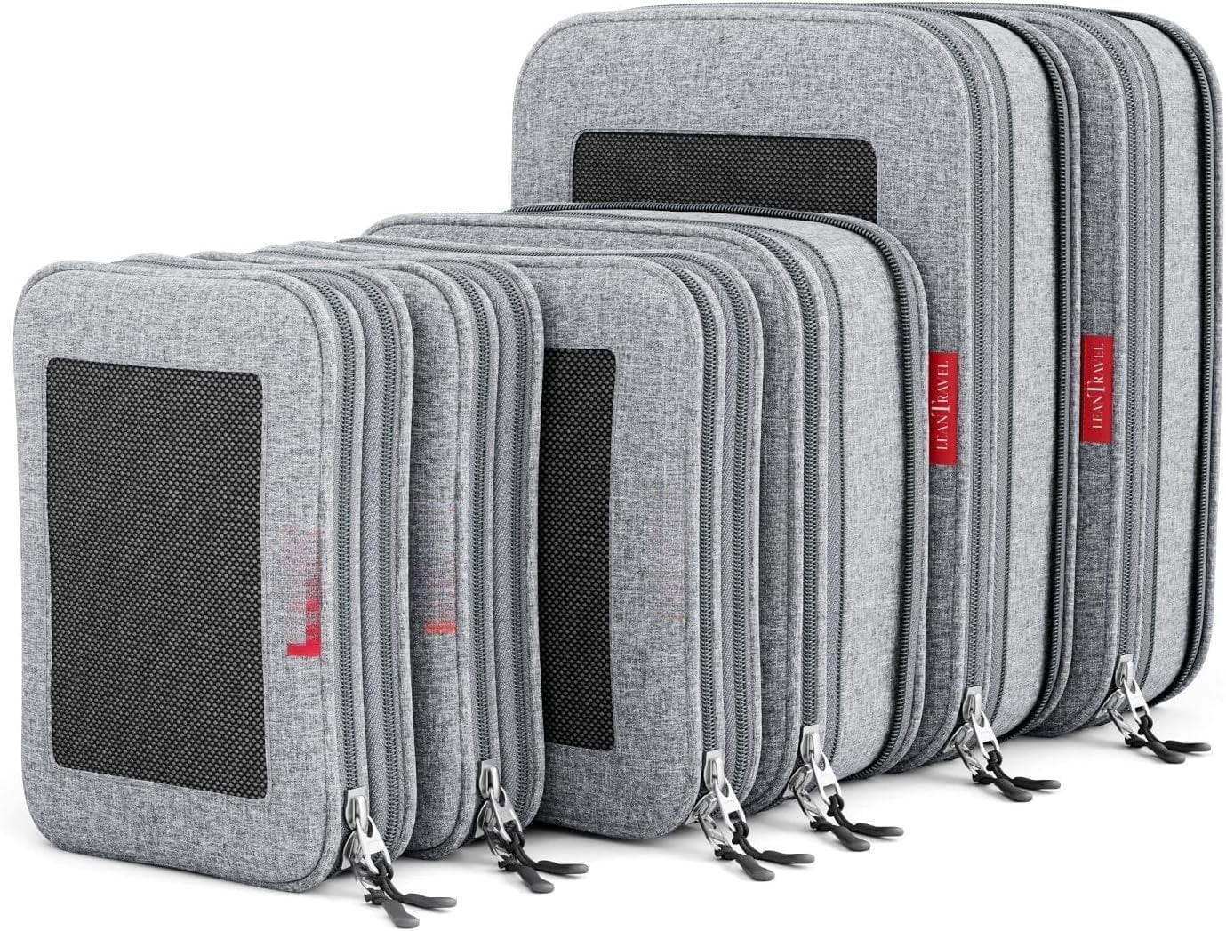 Compression Packing Cubes for Travel - Luggage Organizers with Double ...