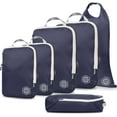 Compression Packing Cubes for Travel Organizers (Navy Blue, 6Piece ...