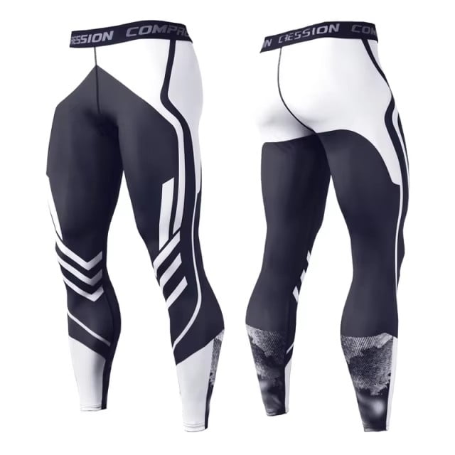 Compression Pants Men Casual Skinny Joggers Sweatpants Workout Gyms ...