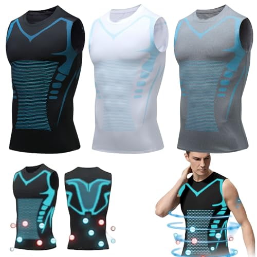 Compression Shirt Men, Sleeveless Breathable Shapewear Vest for Chest ...
