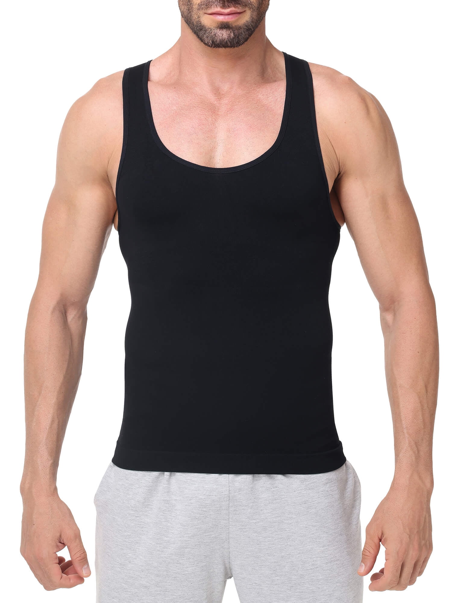 Compression Shirt Men Slimming Undershirt Body Shaper Vest ...