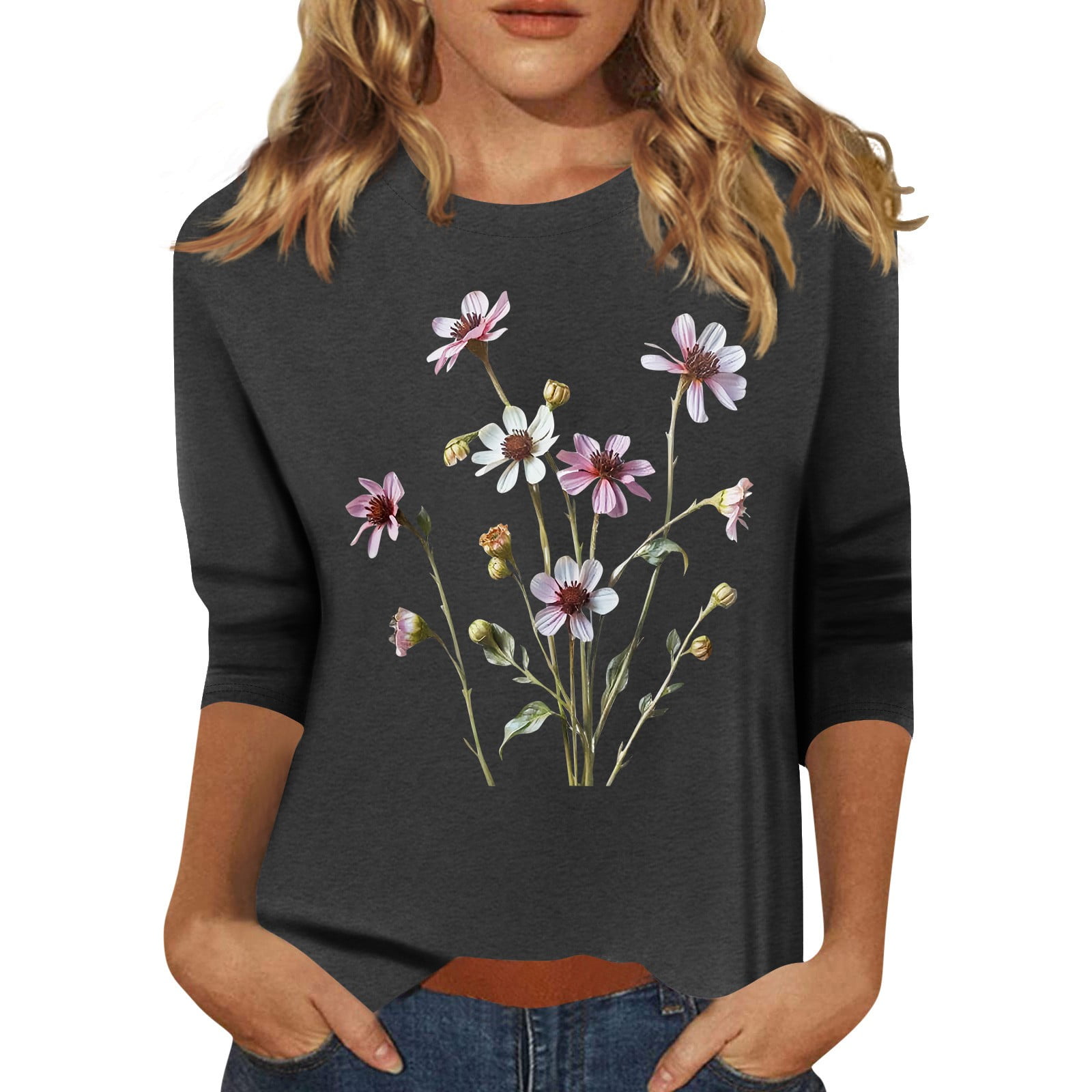 Compression Shirts Woman, Sunflower Graphic Summer Tops For Women ...