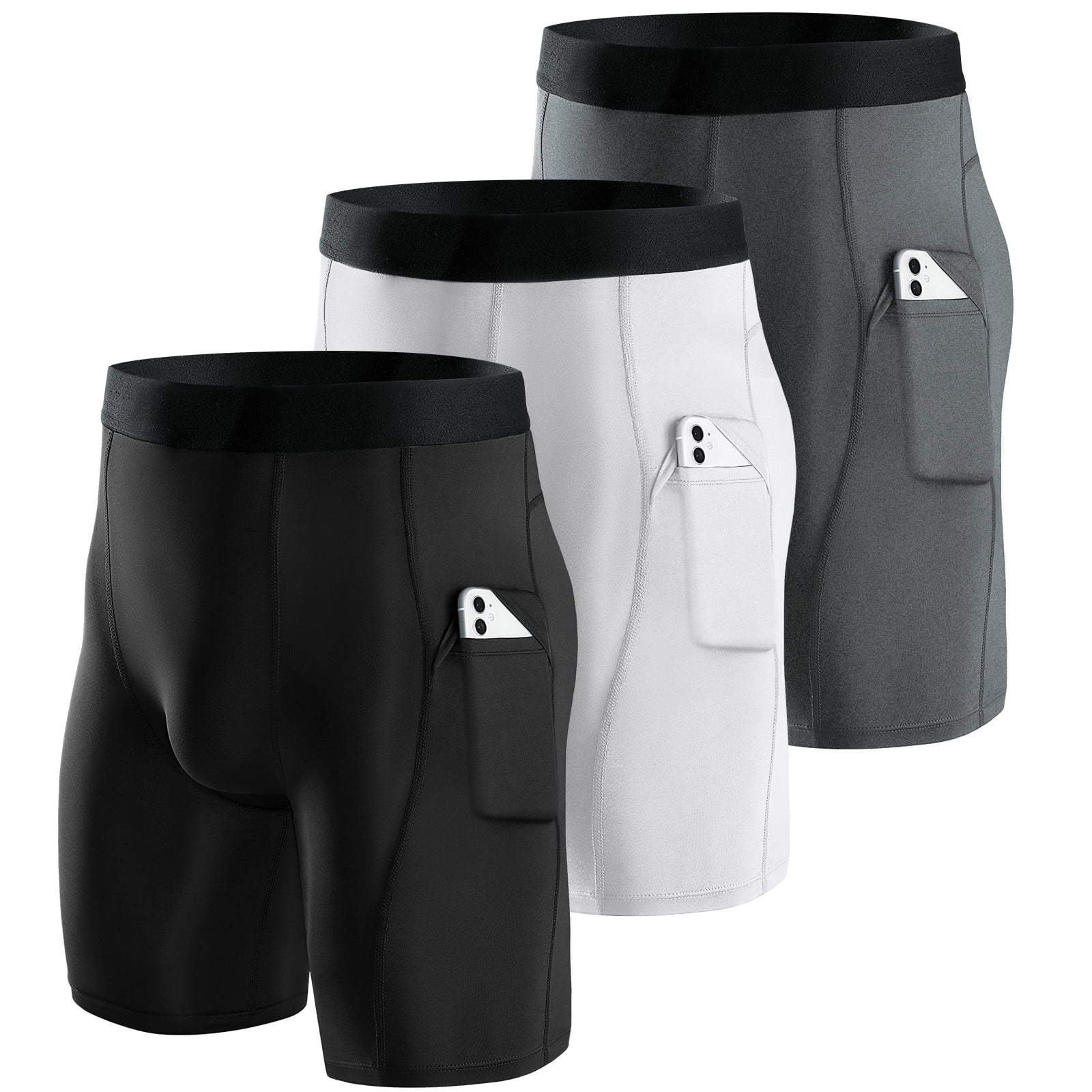 Compression Shorts Men 3 Pack, Compression Underwear for Men Athletic ...